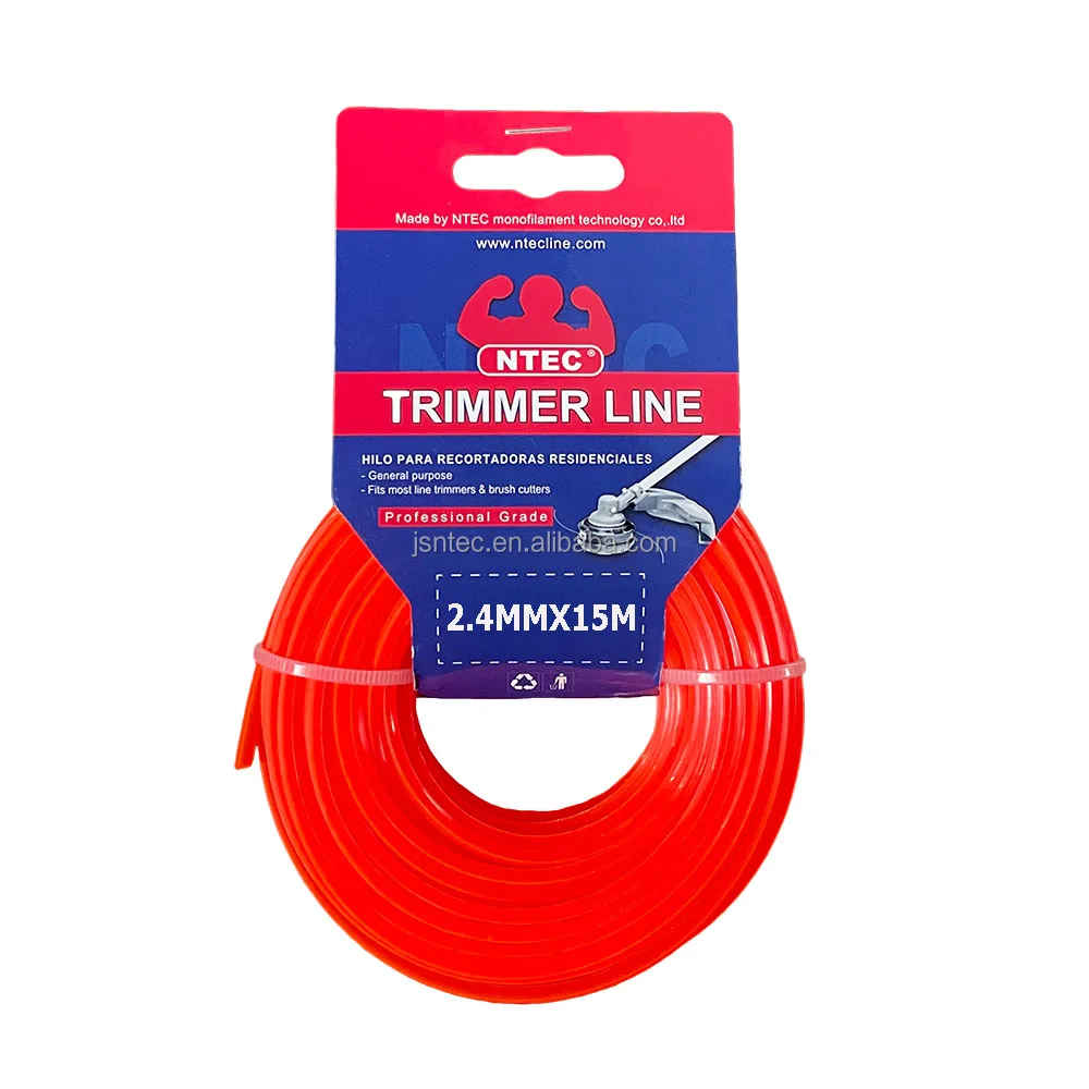Heavy Duty Nylon Square Trimmer Strimmer Line 2.4mm X 100m Brushcutter Orange Red Color| Alibaba.com