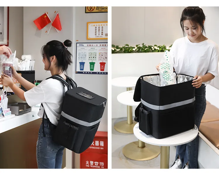 Wholesale Big Capacity Food Delivery Bag Portable Insulated Delivery ...