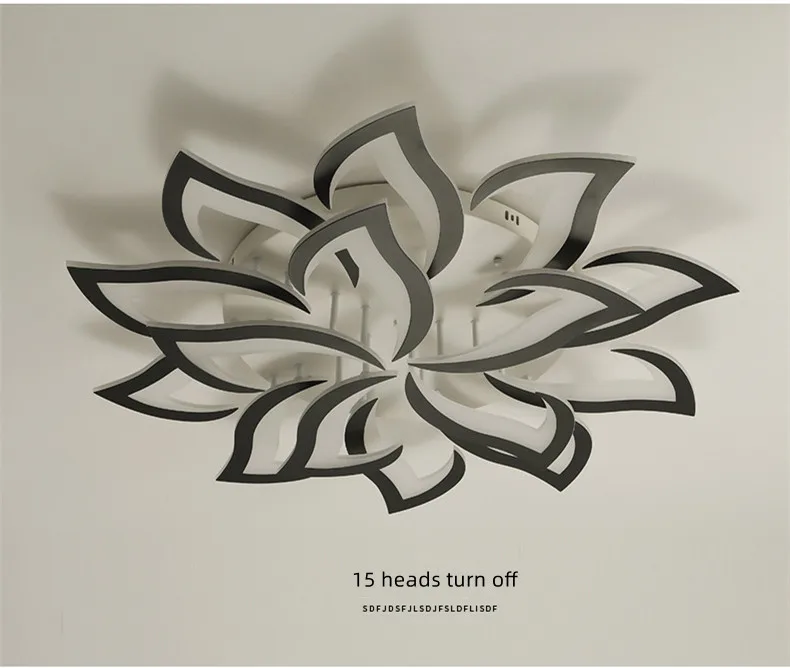 Modern LED Adjustable Flower Shaped Ceiling Light with Remote Control