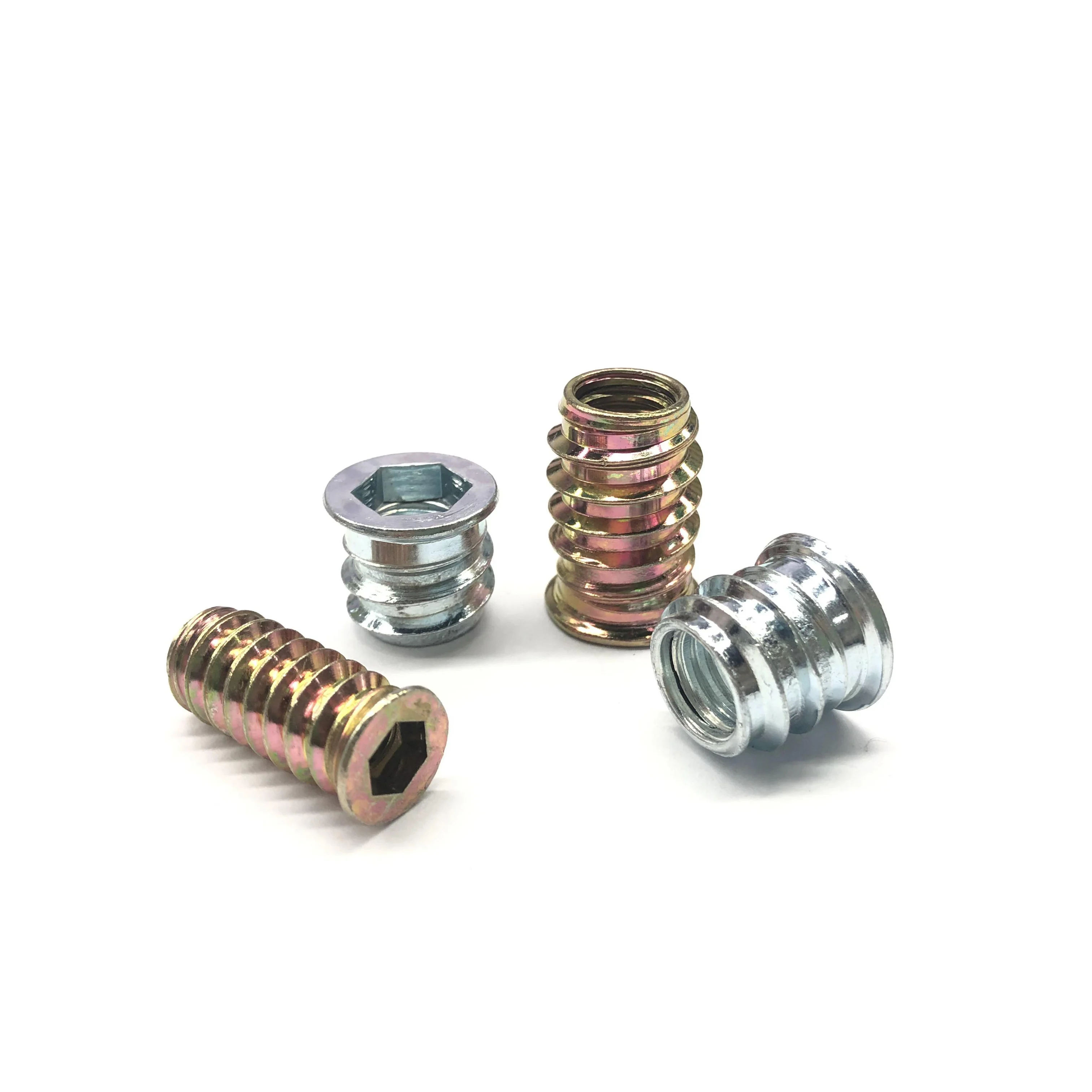 Customized Furniture Threaded Inserts And Zinc Alloy Carbon Steel M4 M6 ...