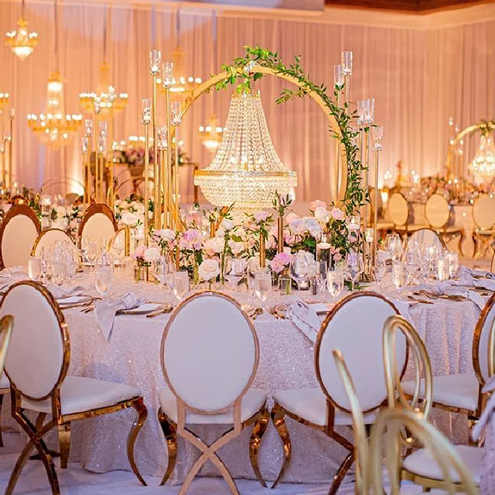 Newest modern stainless steel metal baquet wedding chairs| Alibaba.com