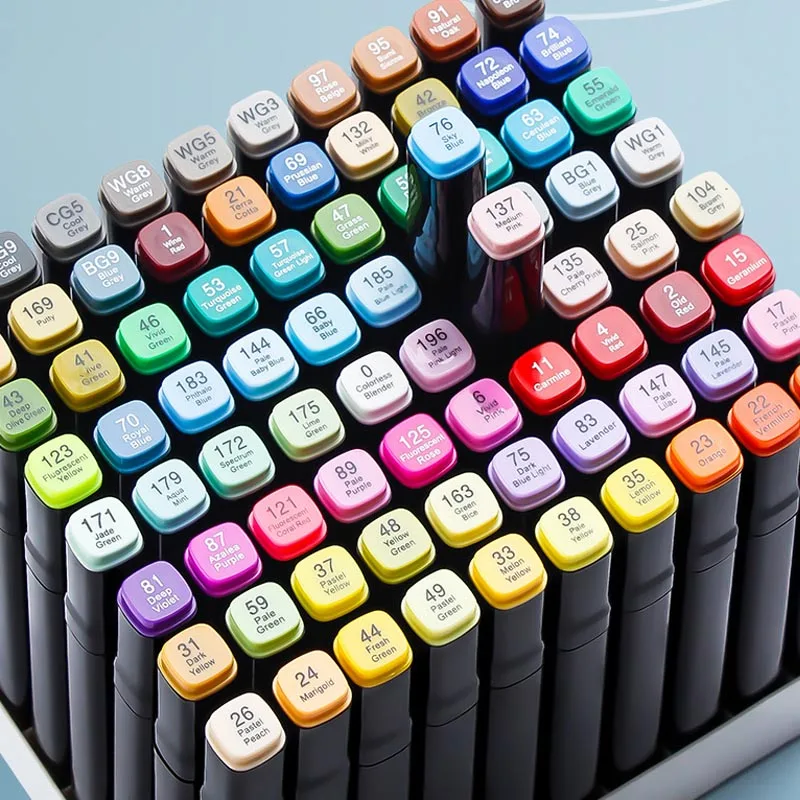60 Colors Dual Tip Markers - Perfect for Art and Graffiti