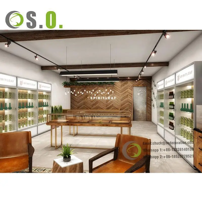 Cigar Shop Furniture Store Wooden Cigar Display Counter Smoke Shop ...