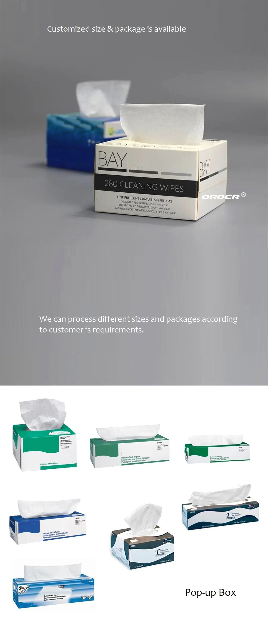 Ultra Low Lint Anit-static Optical Dustfree Paper Cleaning Wipers For ...