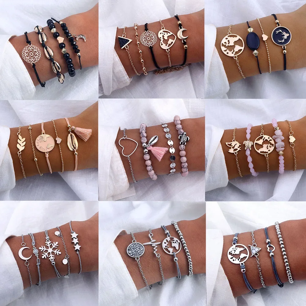 Retro Bohemian Bangle Pulseras De Mujer Elephant Heart