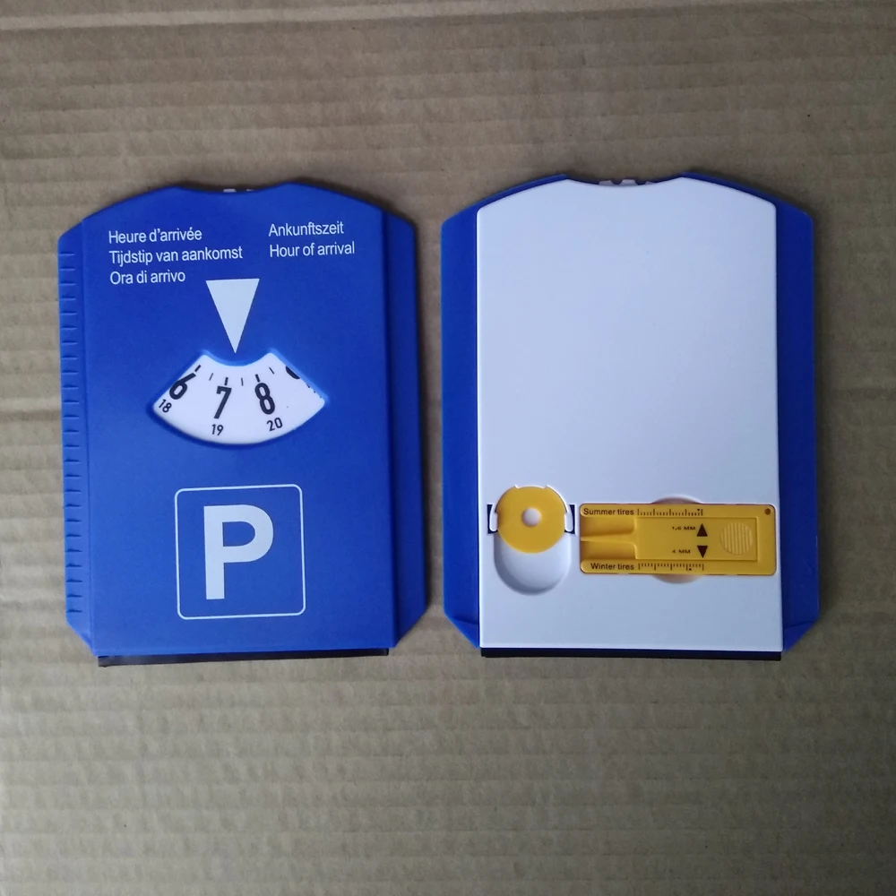 Car Parking Clock Disk Car Parking Timer with Tyre Measure Gauge ...