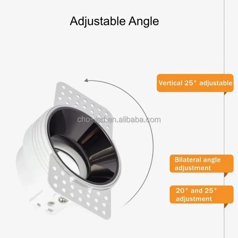 Frameless Recessed LED Ceiling Downlight Fitting GU10 MR16 Bulb Holder ...