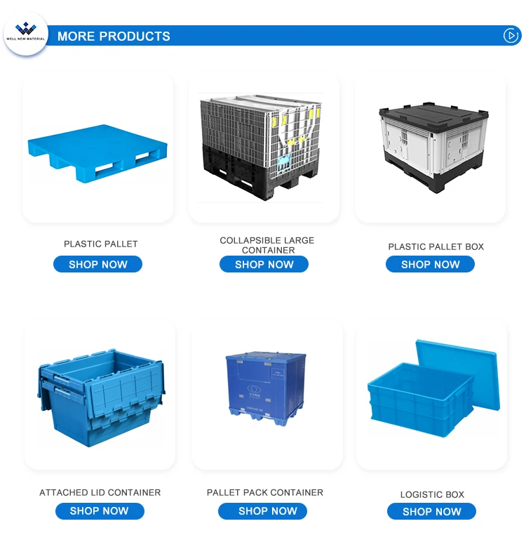 Large Plastic Pallet Container Stackable Solid Box Pallet Box Plastic ...