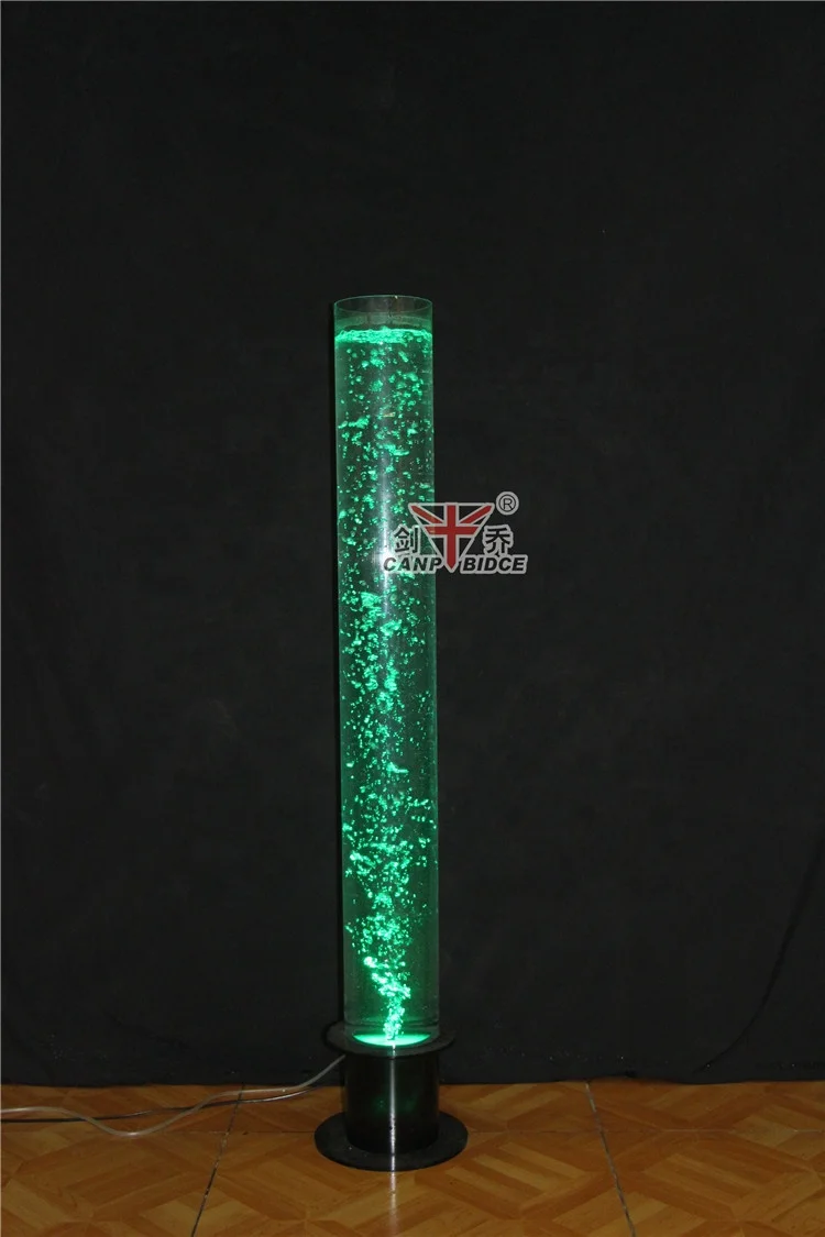 Acrylic Water Bubble Tube Floor Lamp With Plastic Fish For Home ...