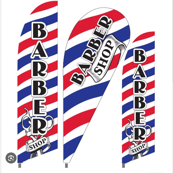 Sunshine Custom any word logo flags suppliers barber feather flags ...