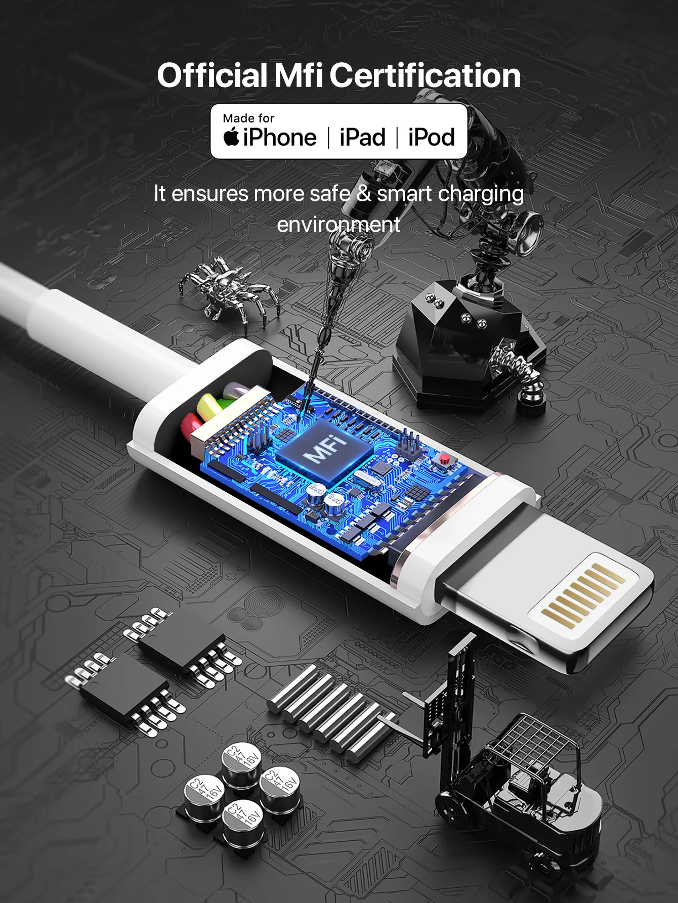 D8 Usb A To Lightning Data Line 2.4a Fast Charging Qc Fast Charging ...