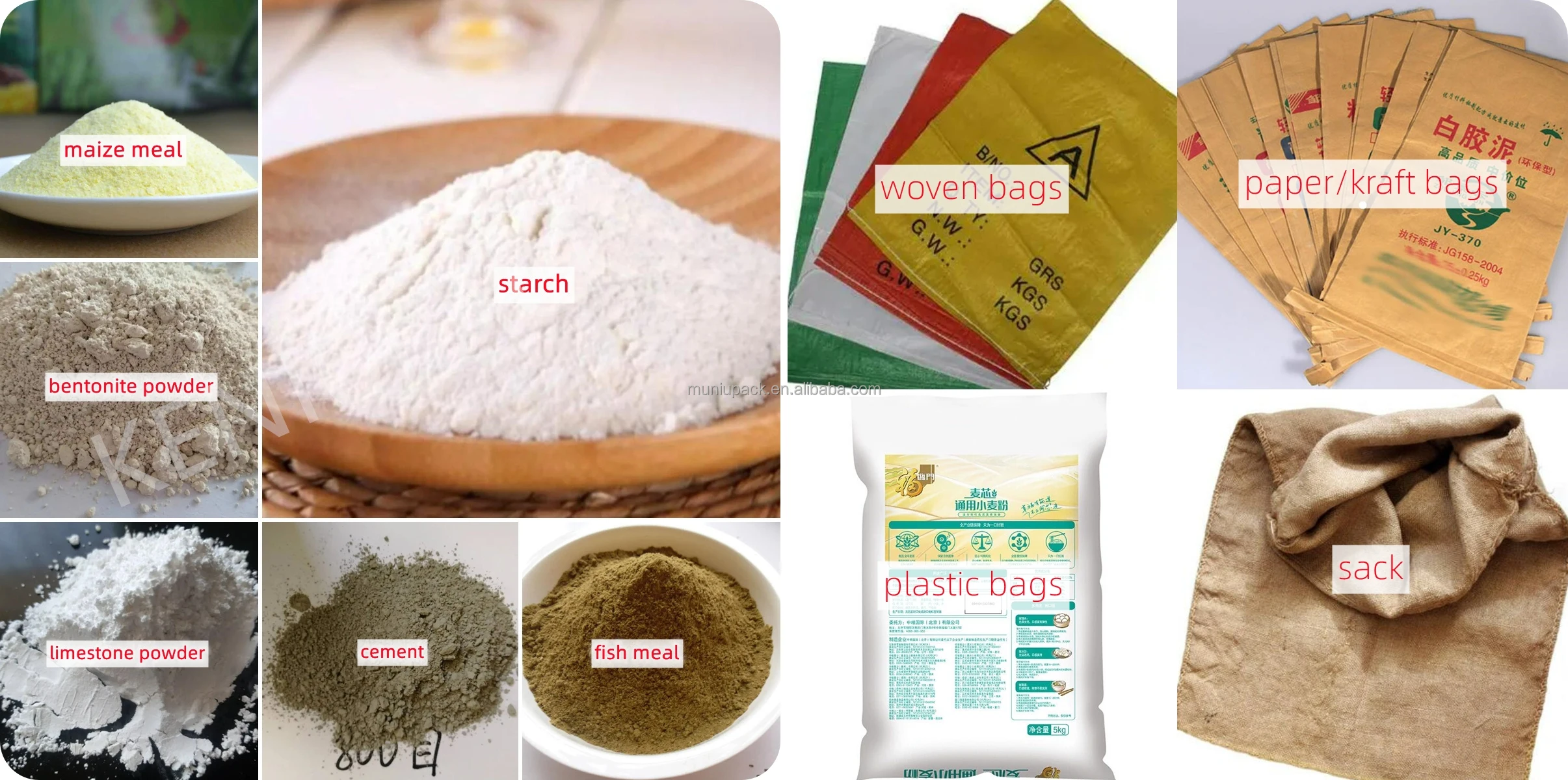 5kg 25kg 30kg 50kg Corn Maize Wheat Flour Powder Packing Machine Powder ...