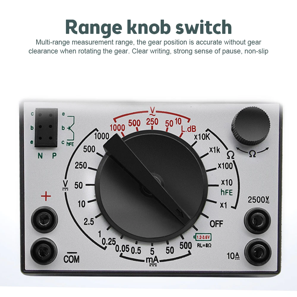 MF47 Pointer Multimeter - AC/DC Voltage & Current Tester
