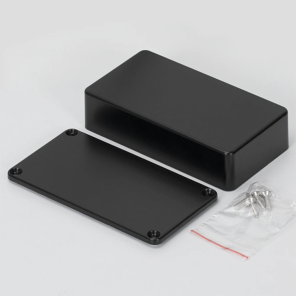 Daiertek Hammond 1590B Black Aluminum Stompbox Enclosure for DIY Guitar ...
