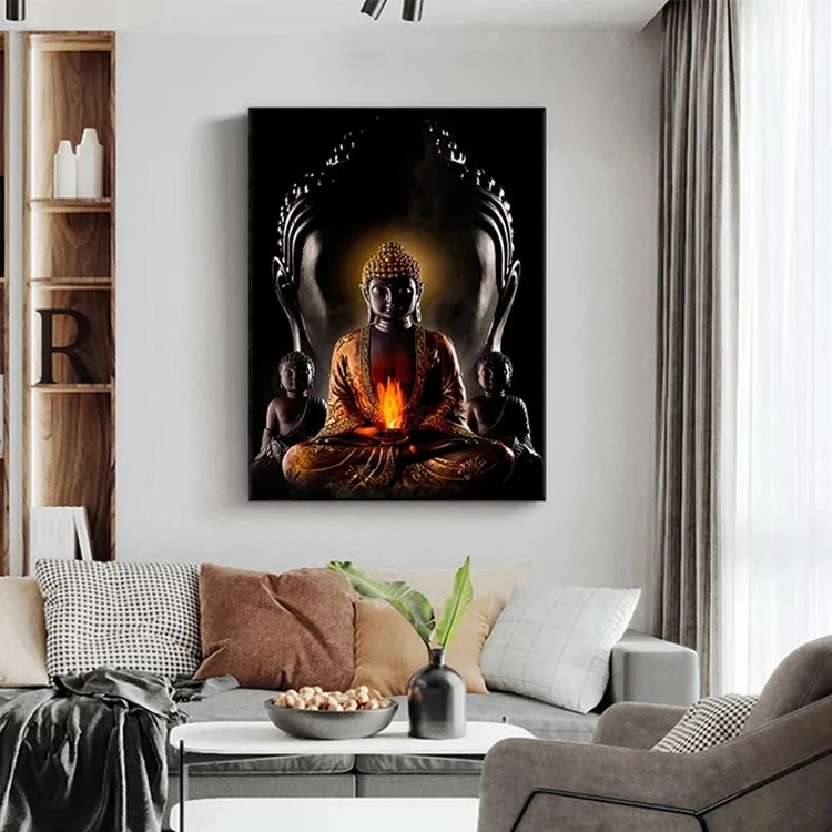Buddhism Canvas Print Art Pictures Posters God Buddha Wall Art ...