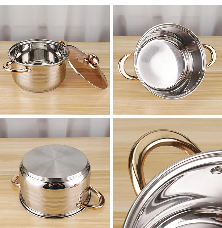 Allnice 6pcs Cookware Set Milk Soup Cooking Pot Sets Of Stock Pots ...