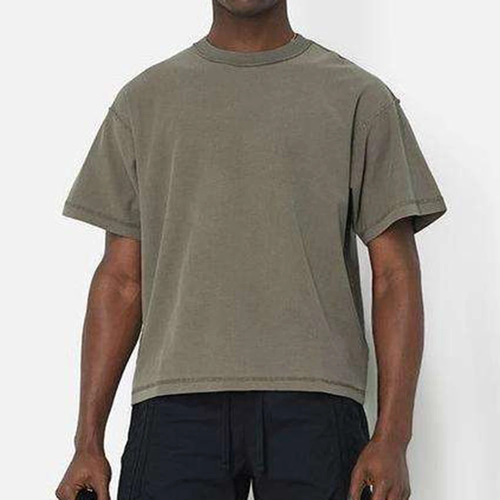 Shop Our Manufacturer Custom Mens Cropped Tshirt Drop Shoulder