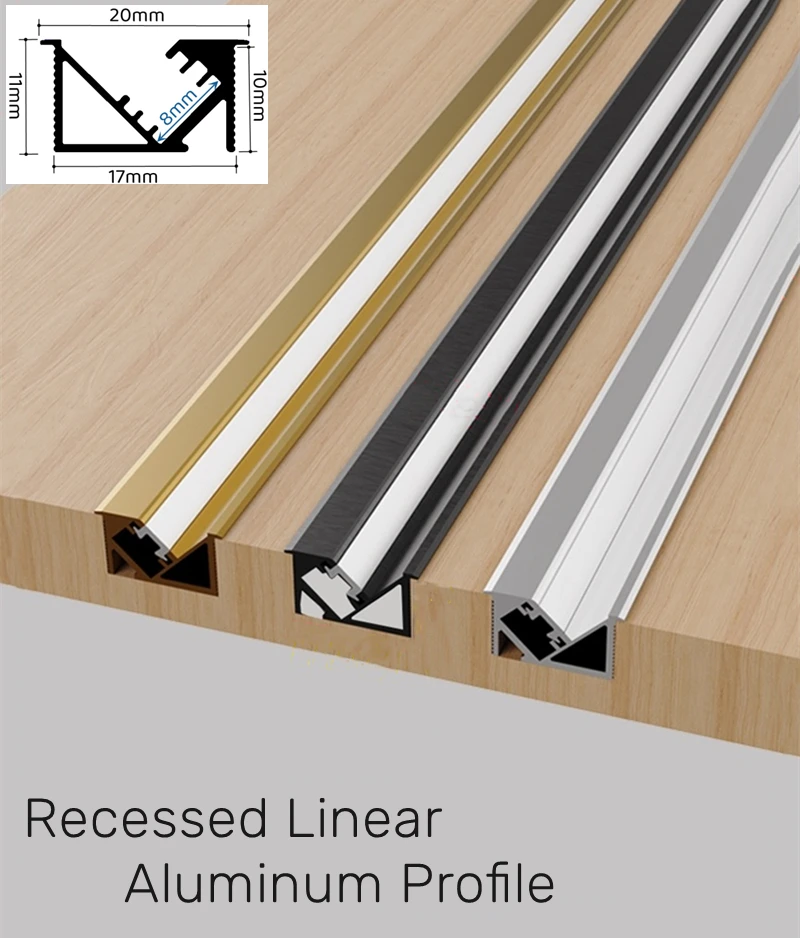 Aluminium Profile Bar Light - Concealed Recessed Linear