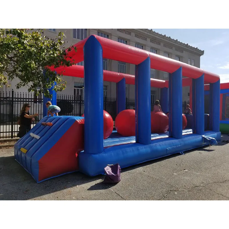 PVC Inflatable Wipeout Obstacle Course Inflatable Jumping Ball Game ...