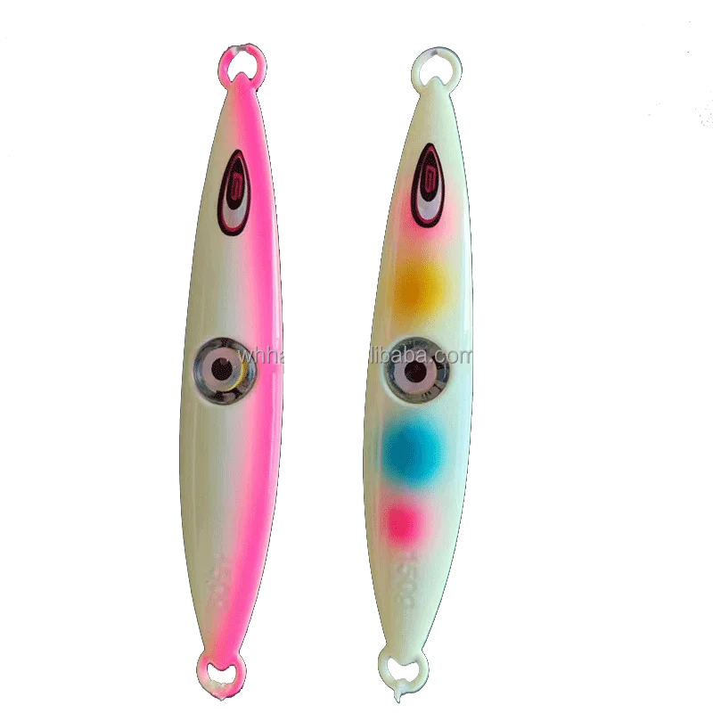 110g 140g 200g 250g 300g Keel Iron Plate with Lamp Metal Jigging Head with Spinner Blade Fast ...