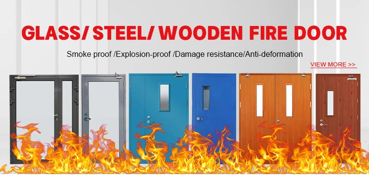 40ft Modern Style Metal Fire Door Industrial Design Swing Open ...