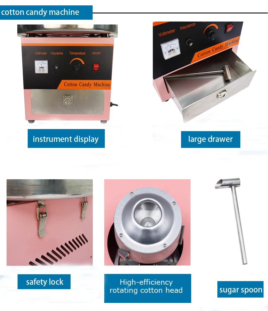 TARZAN Commercial Cotton Candy Machine Certificate CE Cotton Vending ...