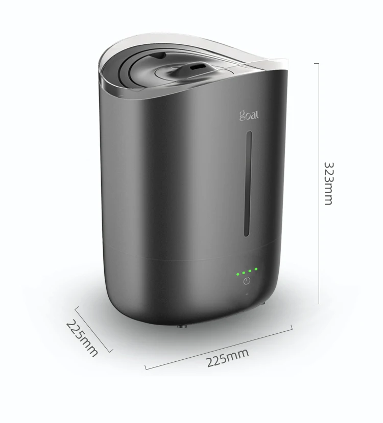 Large 5L Top-Fill Ultrasonic Humidifier Knob Control Visible Water ...