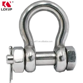 Stainless Steel 316 D Ring Shackle Bolt Type Forged Rigging Hardware ...