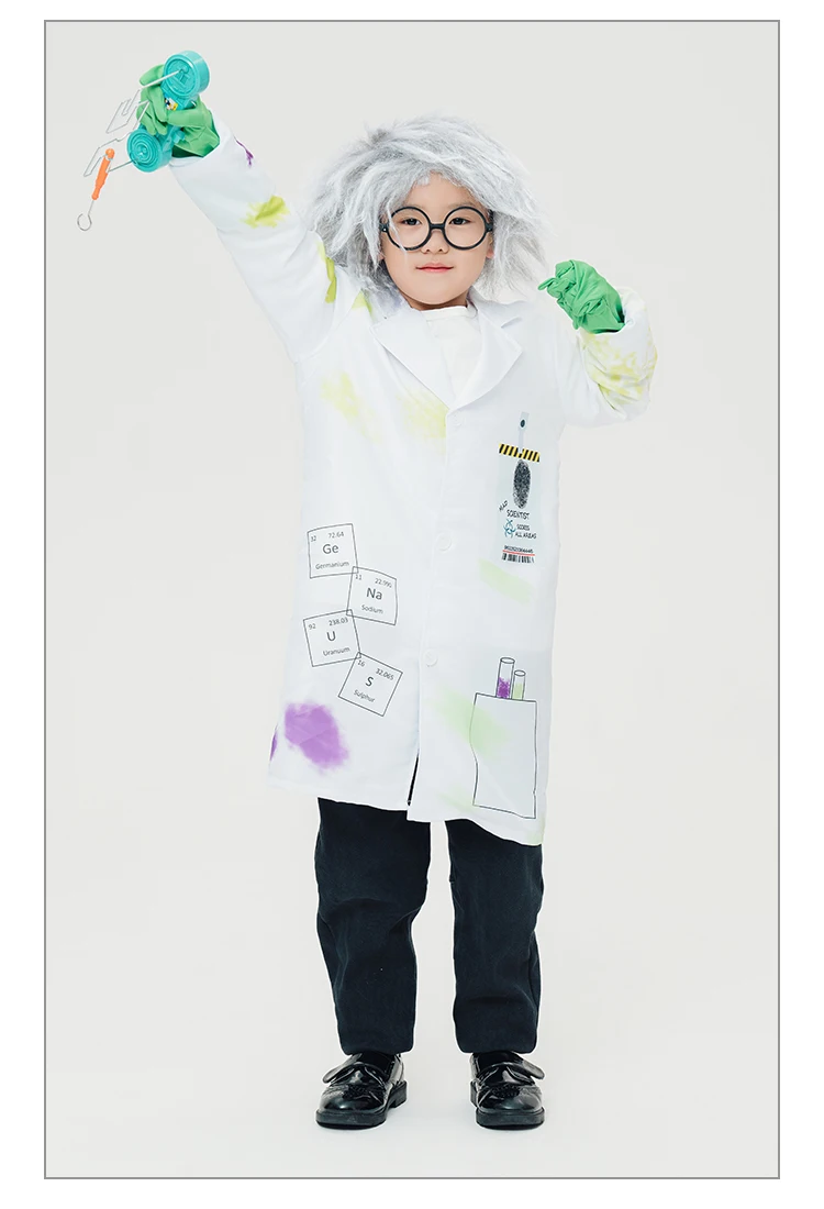 Holiday Cosplay Costume Physicist Mad Scientist Costume for Men and ...