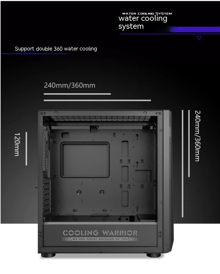 Desktop Vertical Graphics Card Eatx Full Tower 360 Water Cooled Big ...