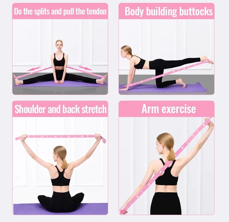 High Elastic Digital Tension Stretch Resistance Band Exercise Belt ...