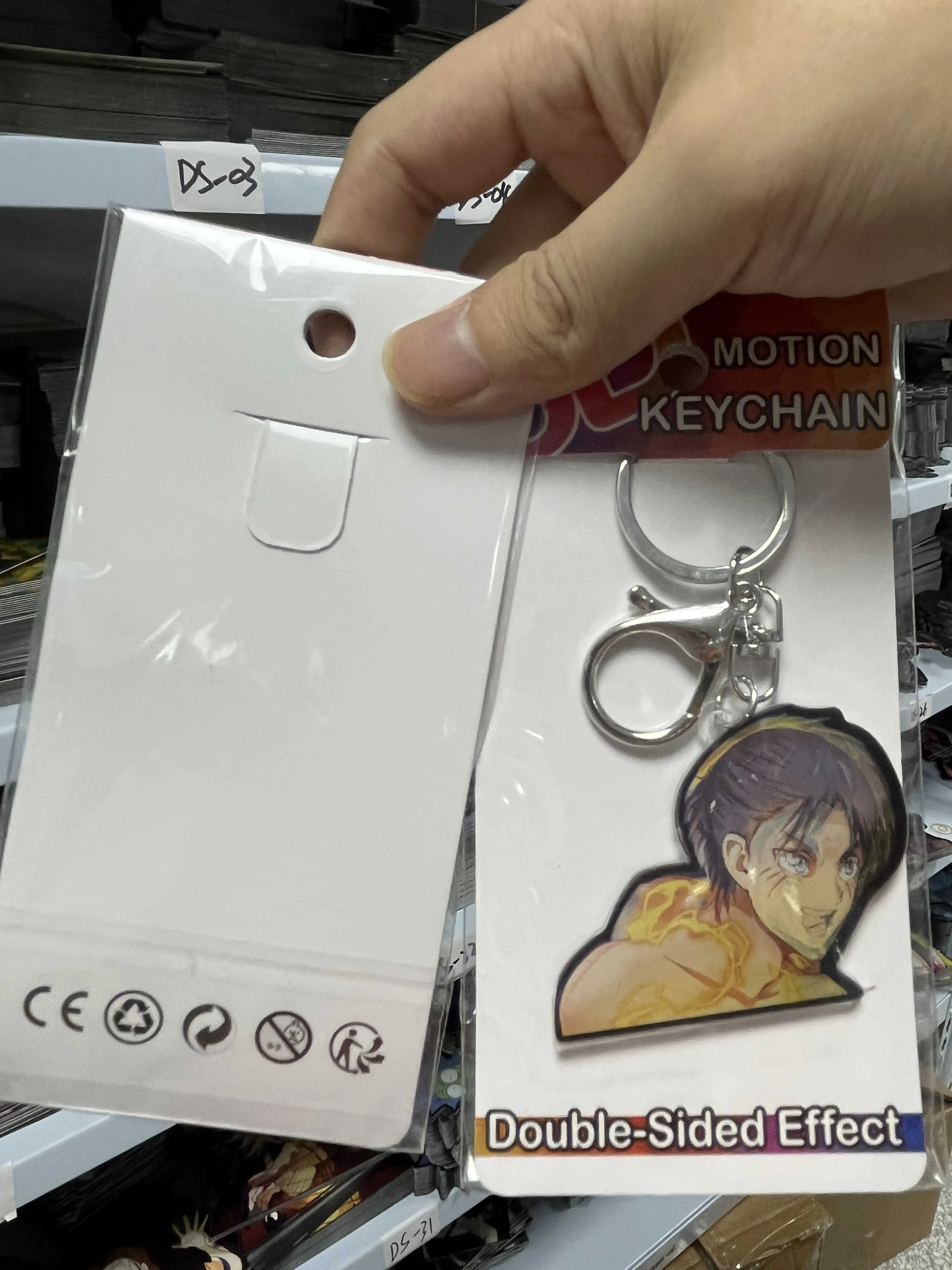 240 Designs Japanese 3d Anime Motion Keychain Demon Slayer Luffy Nami ...