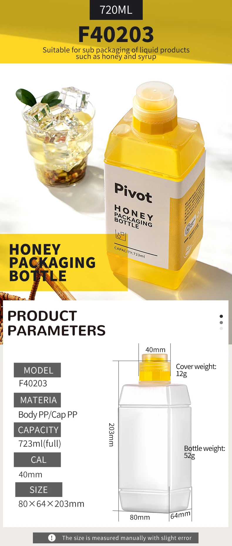 New Product Large Capacity Cuboid Pp Material Coconut Oil Sauce Storage ...