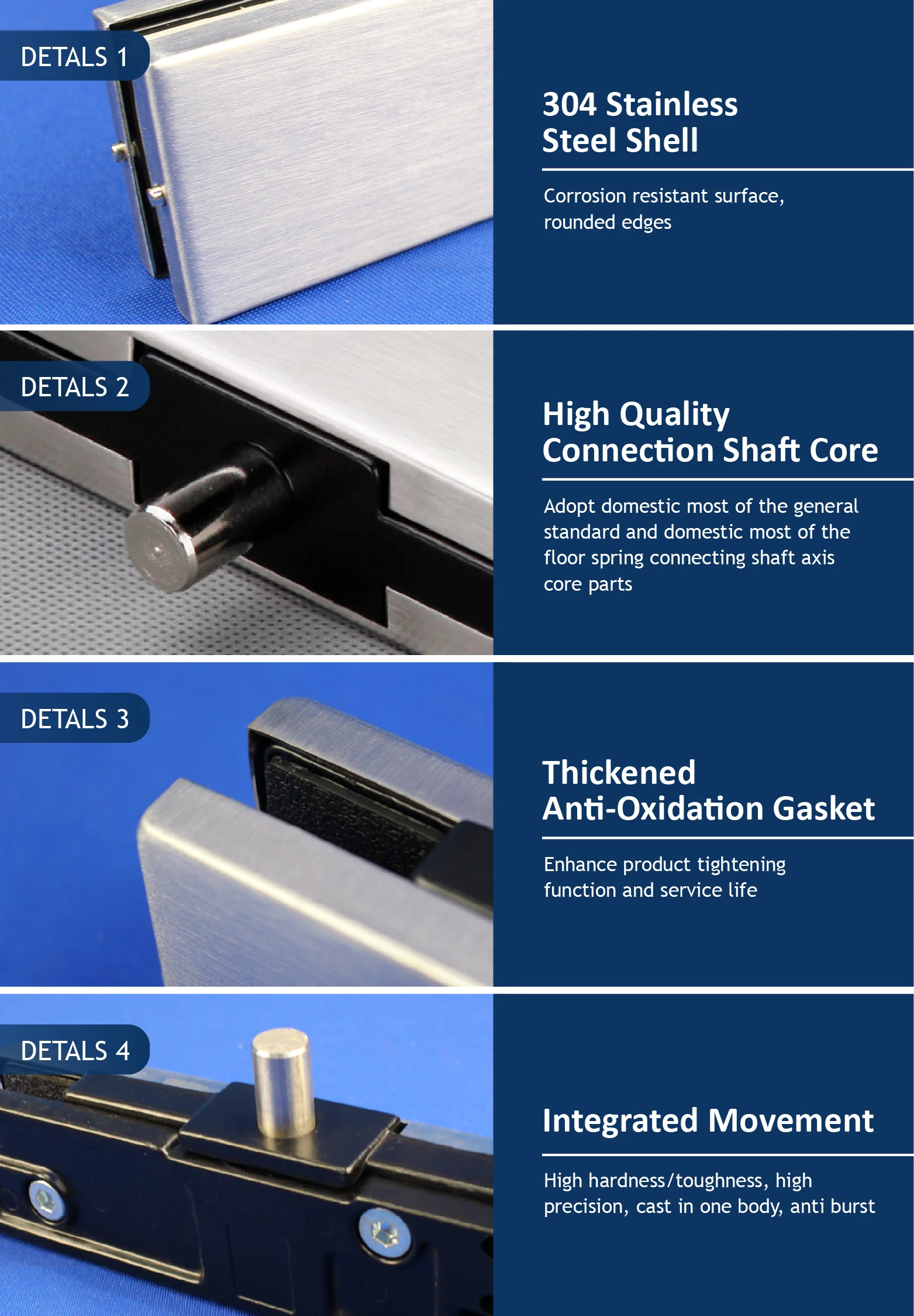 2022 Hot Glass Door Casma Patch A-400 Curve Clip Door Pivot Hinge