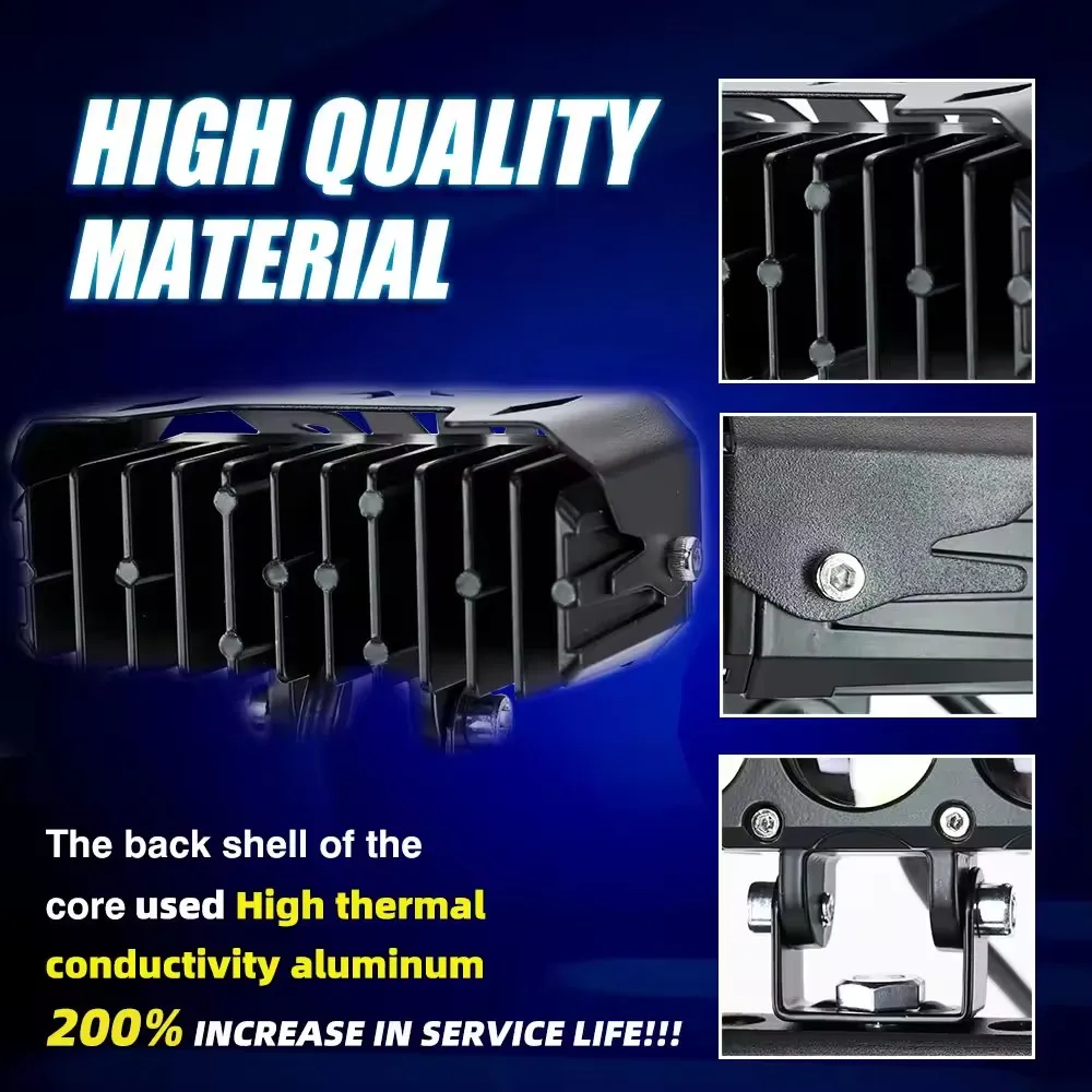 MOTOLED Motorcycle Spotlight - 3800LM Dual Color LED Lights