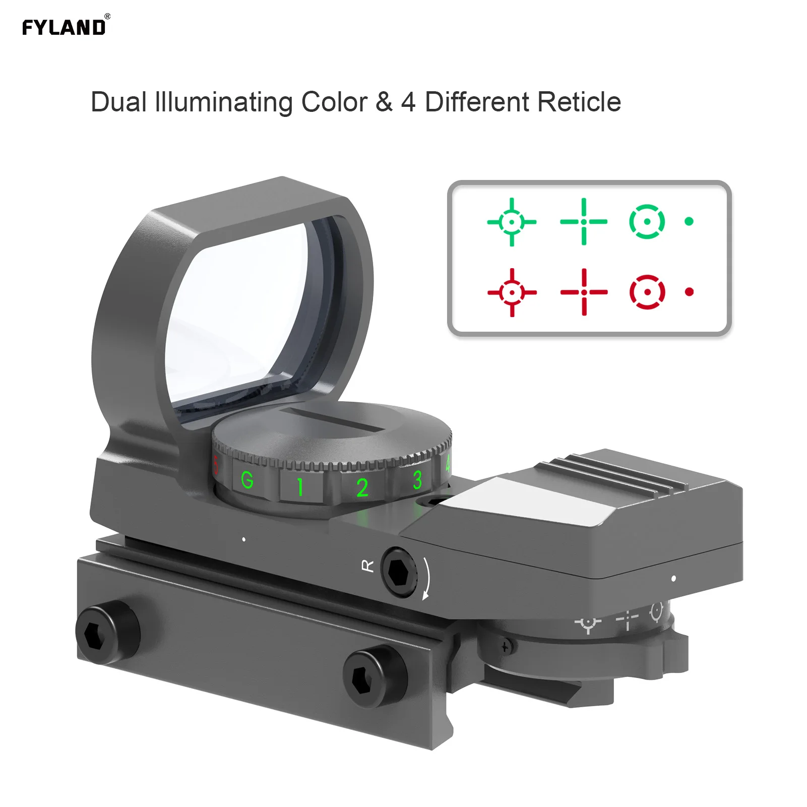 Fyland Hd Red Green Dot Scope Optic Sight Tactical Hunting Scopes For ...
