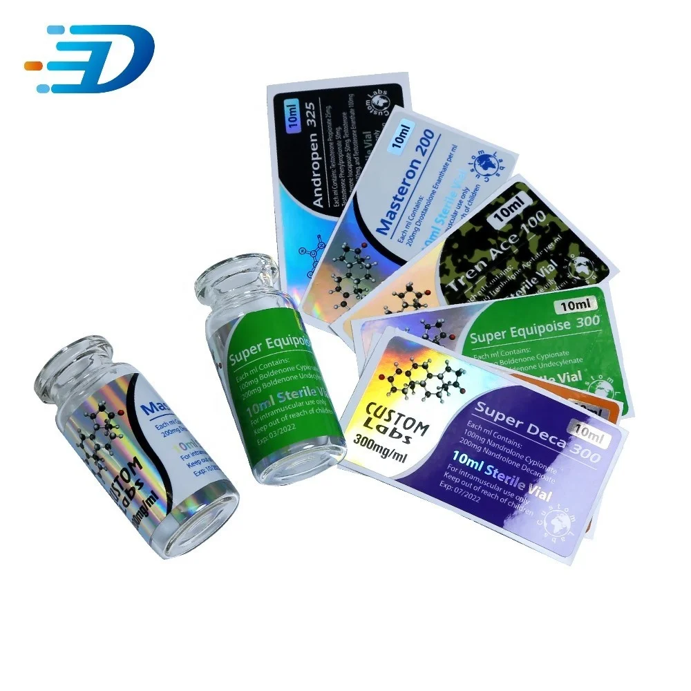 High Quality Steroid Testosterona Injection Bodybuilding Hologram Label ...