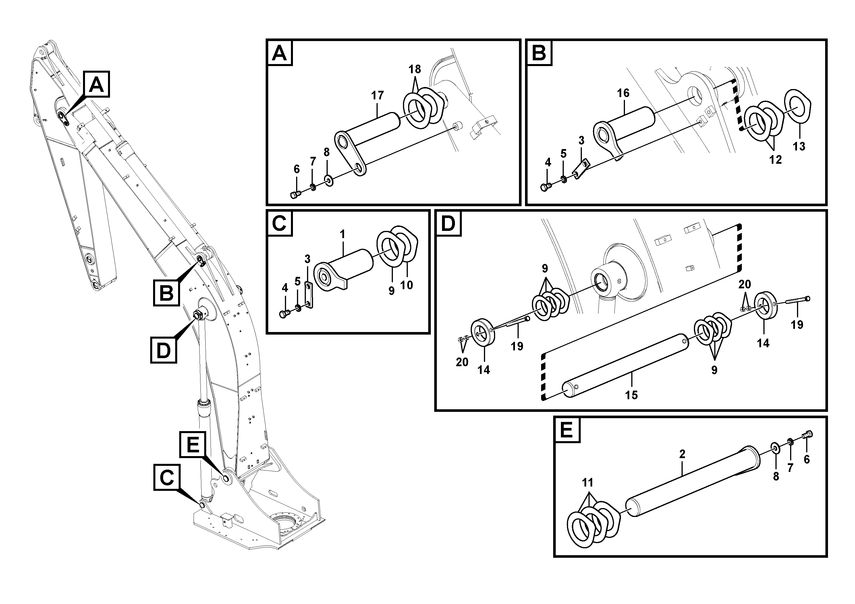 PC200-8 Excavator Bucket Pin 205-70-73270 - Durable & Versatile