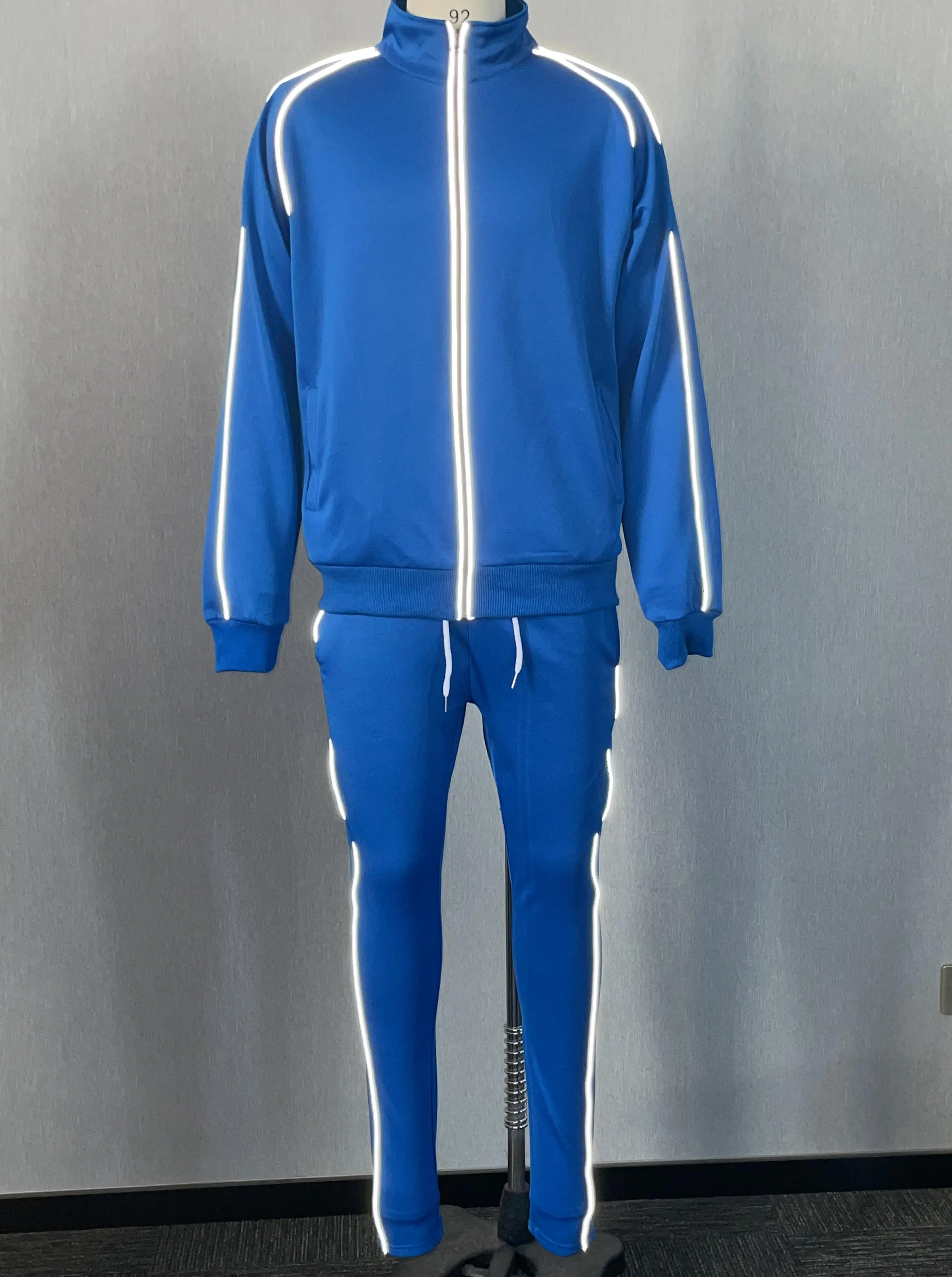 Private Label Custom Logo 3m Reflective Jogger Set Men Track Suit ...