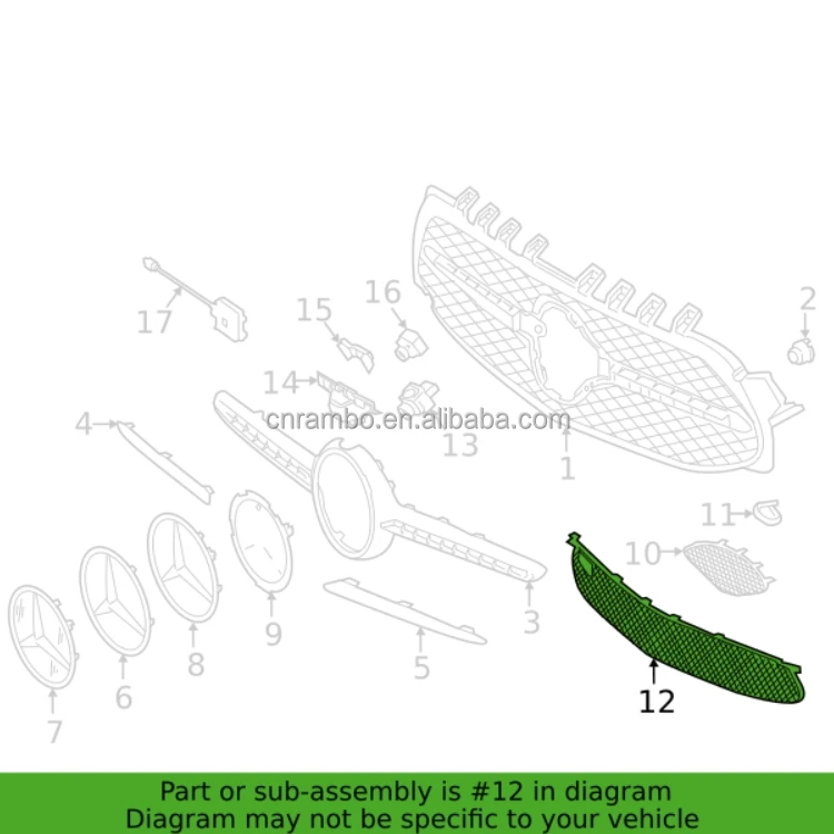 OEM 1778853203 A1778853203 Lower Grille for MERCEDES A CLASS W177 2019-2023