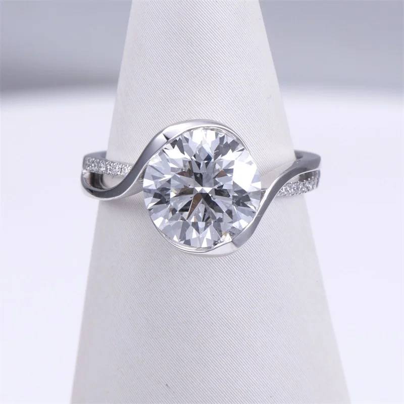 Messi Jewelry 18k White Gold Jewelry Igi Verified 2.65ct D Vs1 Round ...