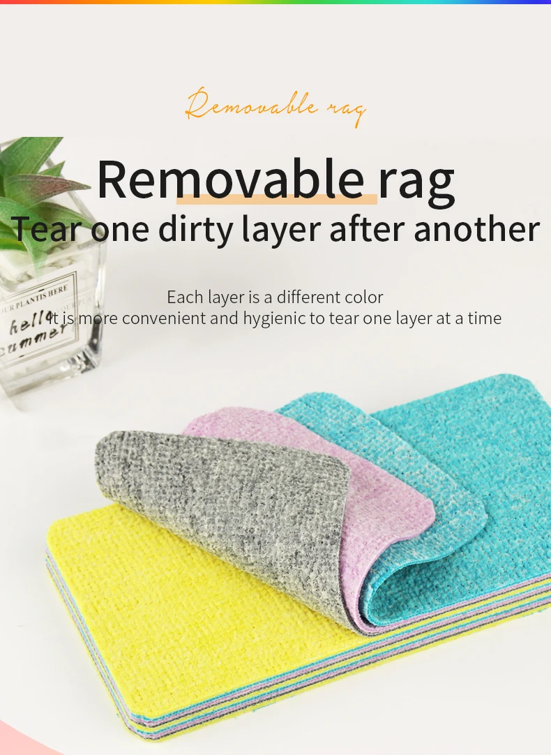 Removable Multi-layer Pva Cleaning System Rag Microfiber Cloth Towel ...