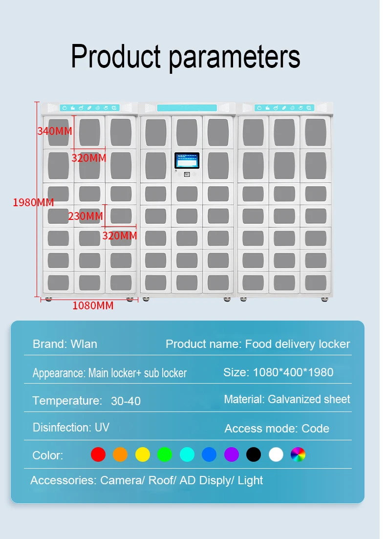 Smart Food Delivery Locker Food Vending Machine Transparent Food ...
