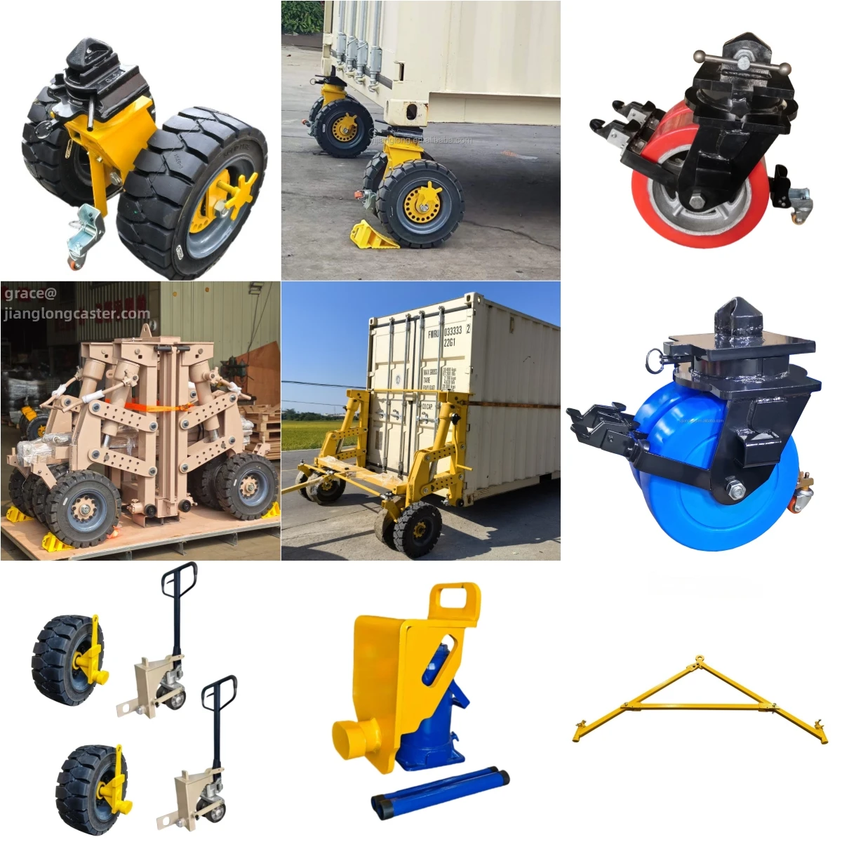 ISO Twistlock Shipping Container Cargo Caster Wheels Container Mobile ...