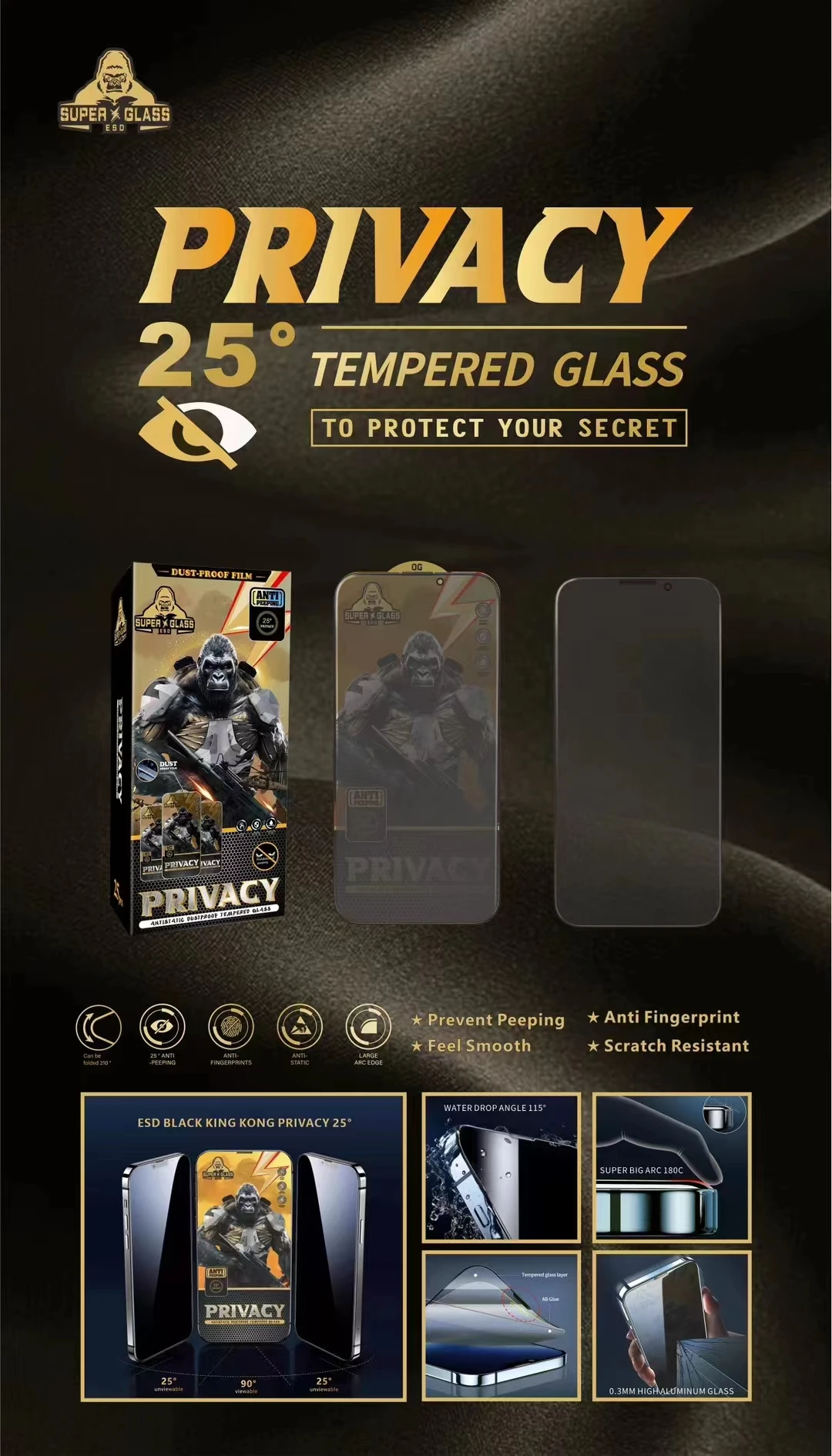 Premium Tempered Glass Privacy Protectors for Iphone