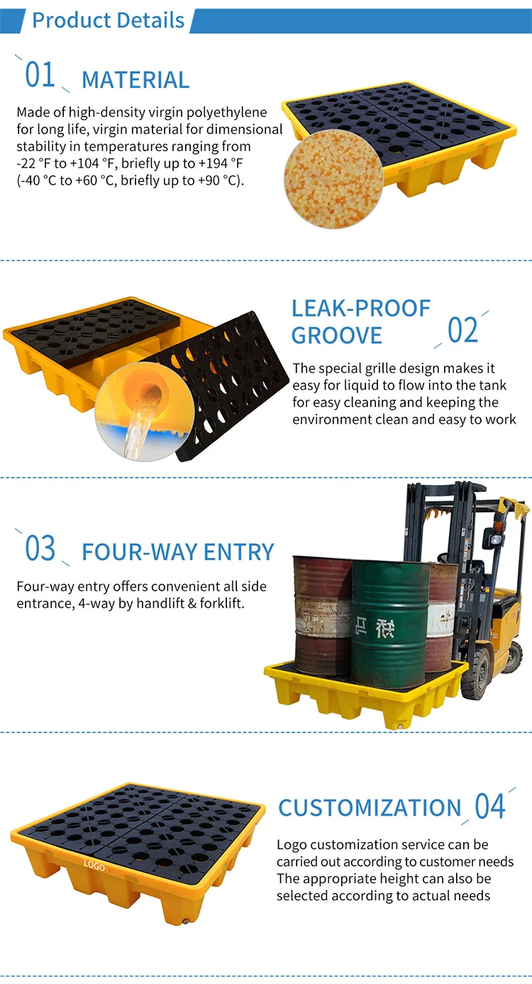 High Quality Spill Pallet Secondary Containment Pallet Oil Pallet For ...