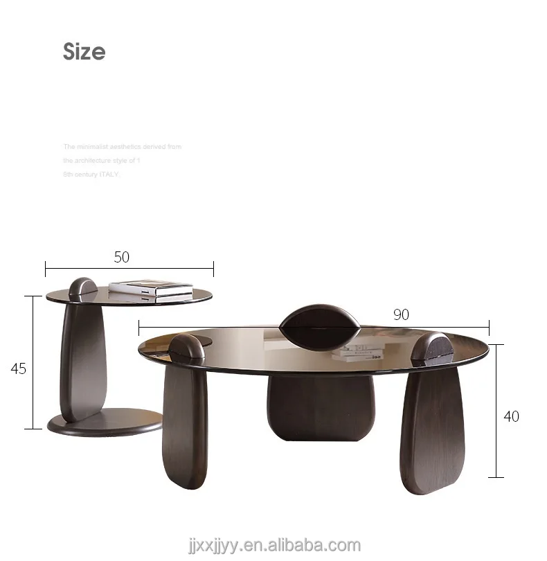 Nordic Simple Solid Wood Coffee Table French Cream Wabi-sabi Style ...