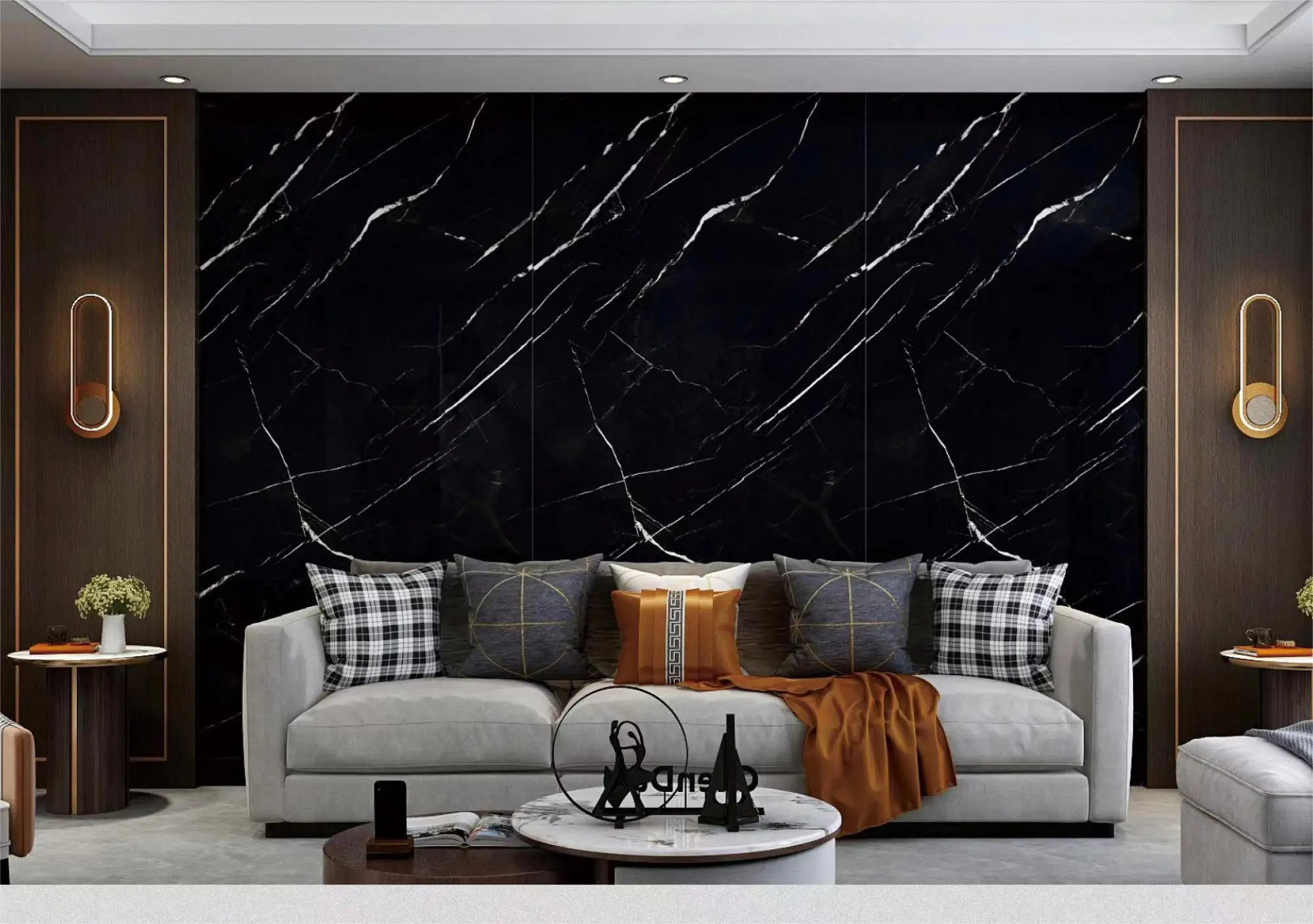 Burning Stone 1200x2400mm China Made Marble Appearance Gloss Ceramic ...