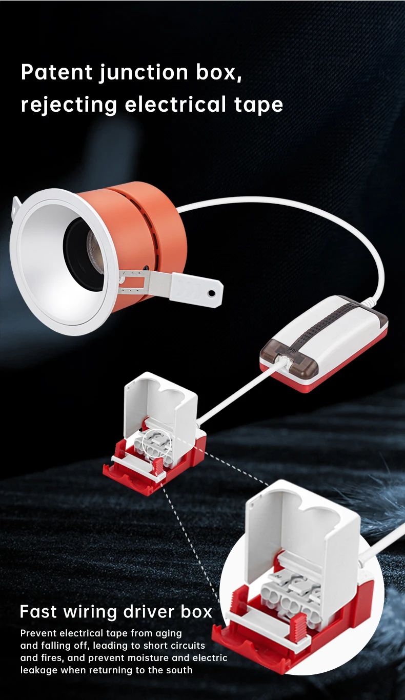 Pesetech New Arrival Recessed Recessed Adjustable Downlight Dimmable ...