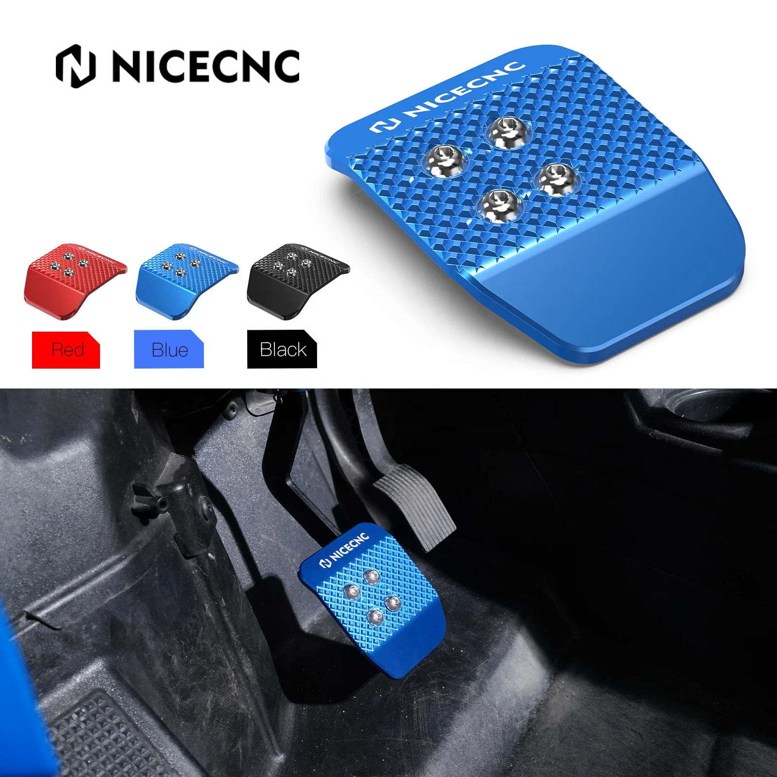 Nicecnc Billet Aluminum Extender Widen Larger Brake Foot Pedal ...